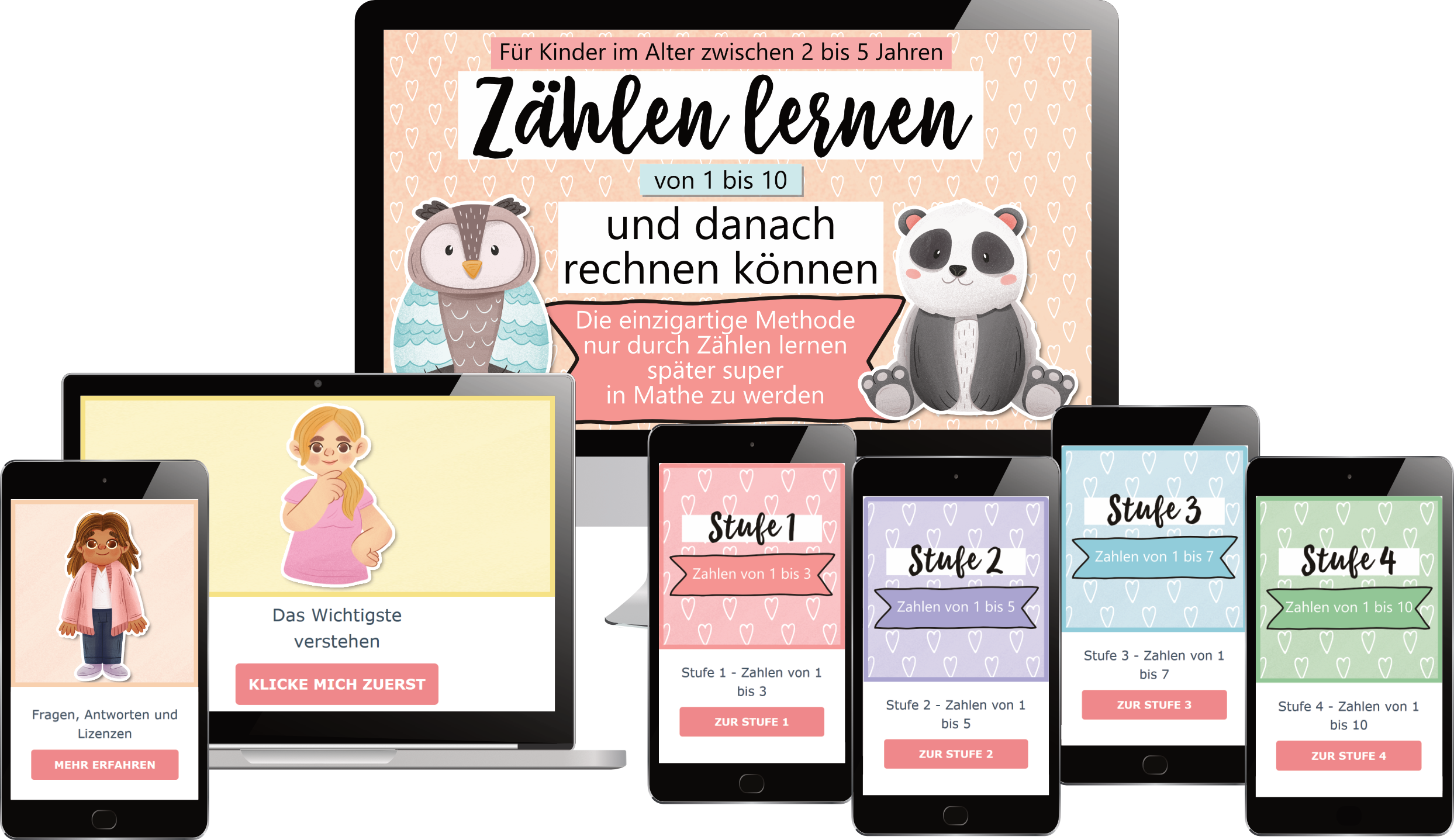 Zählen lernen von 1 bis 10 und danach rechnen können - Hallo Lernen